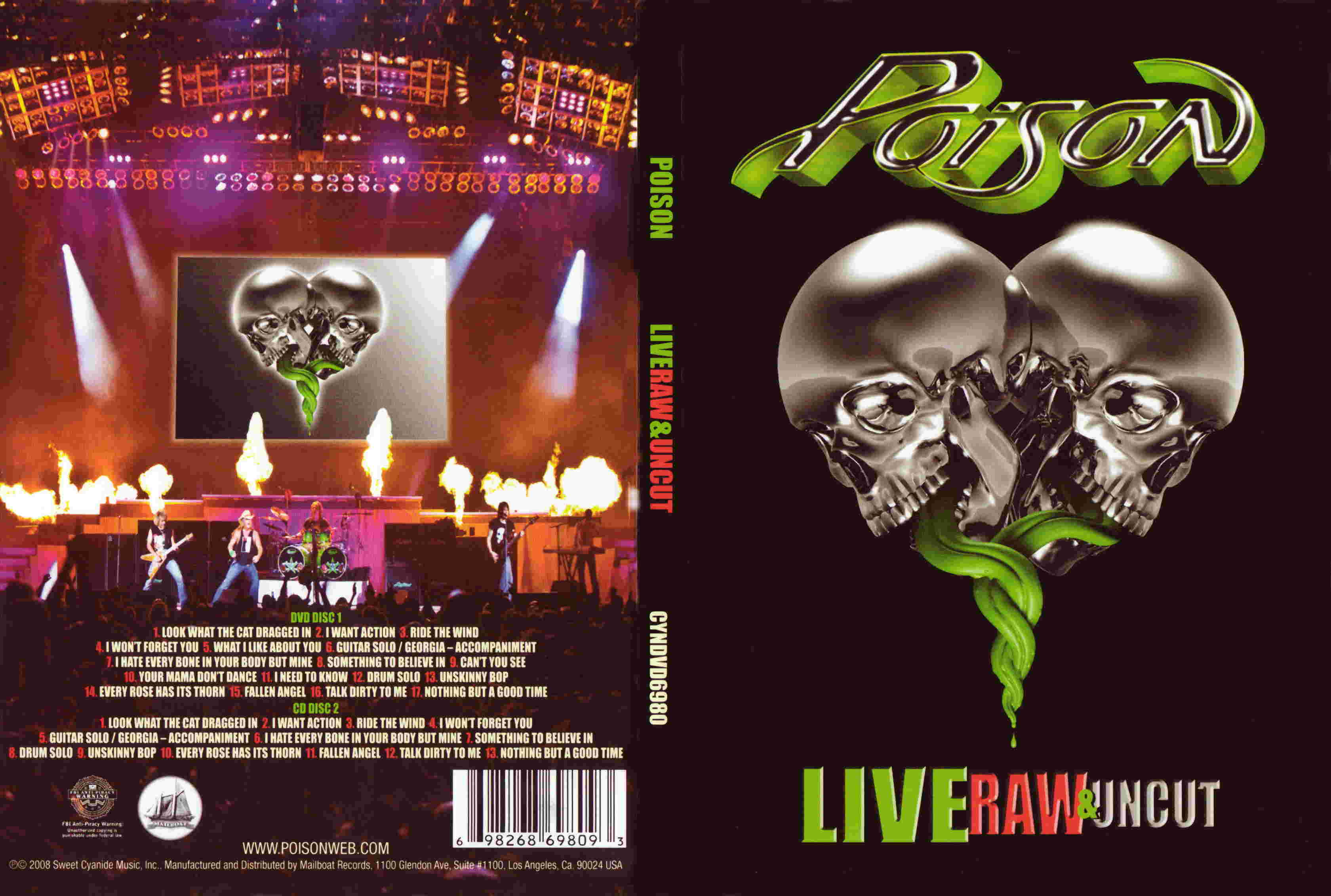 Poison Live Raw And Uncut : Front | DVD Covers | Cover Century | Over 1 ...